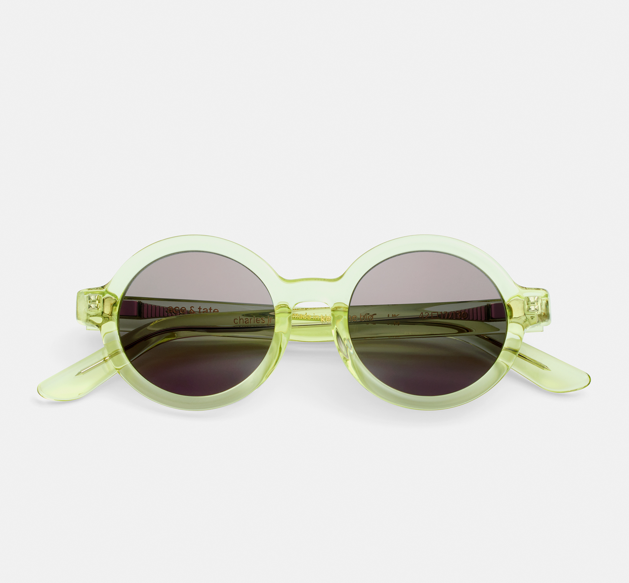 Charles Jr Key Lime | Round Renew Bio Acetate Sunglasses | Ace & Tate