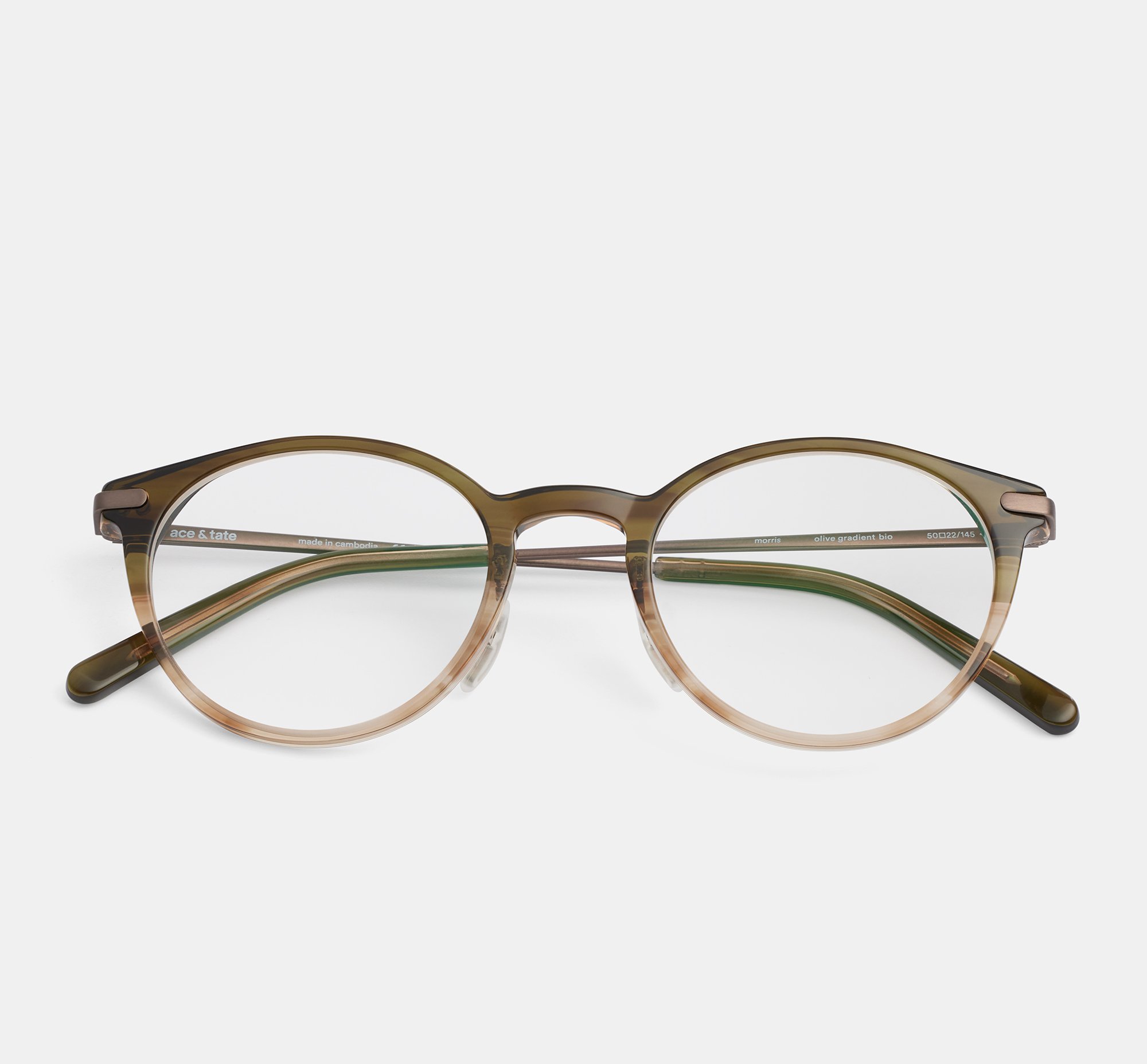Morris Large Olive Gradient | Round Bio Acetate Glasses | Ace & Tate