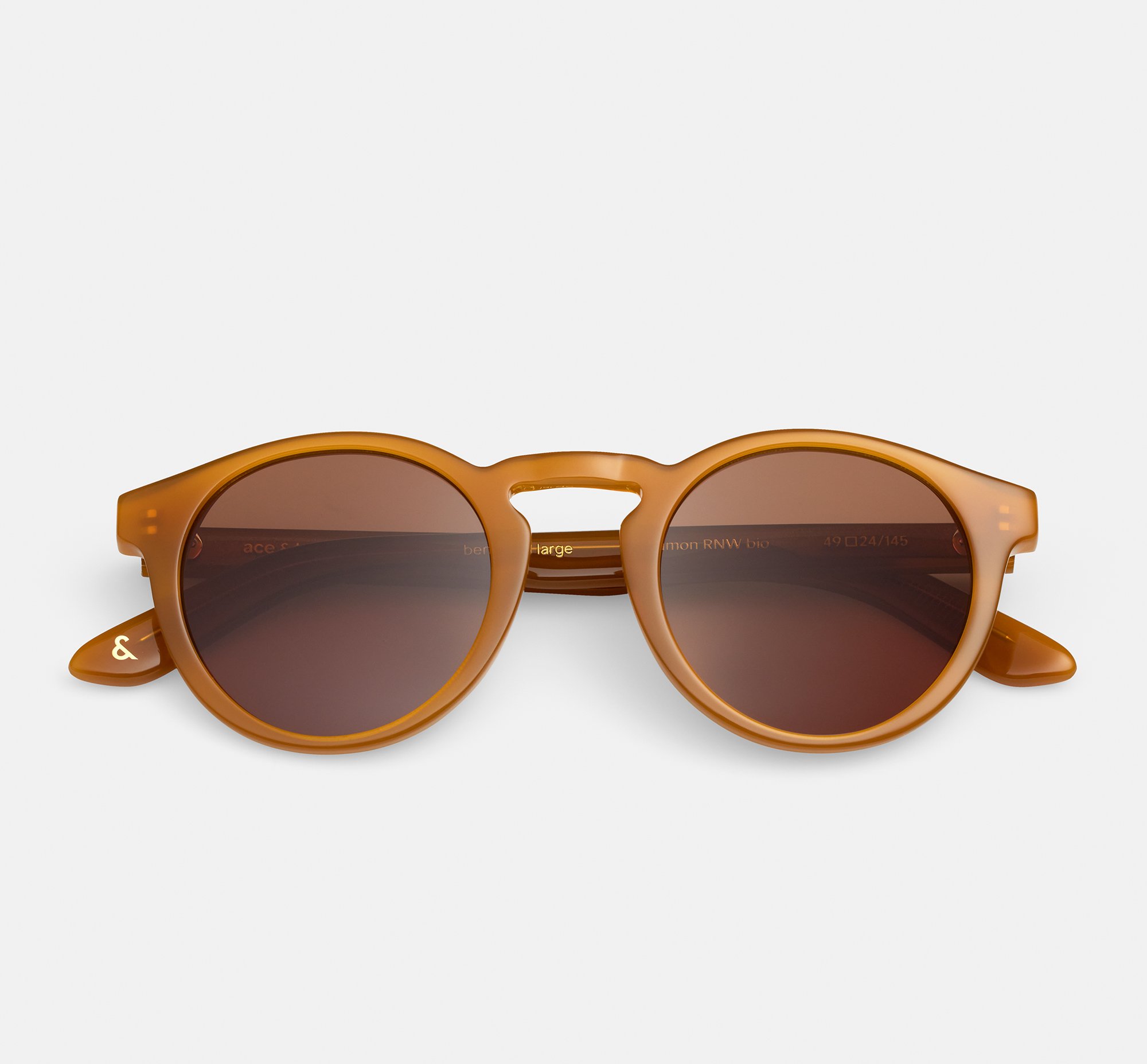 Benjamin Large Cinnamon | Round Renew Bio Acetate Sunglasses | Ace & Tate