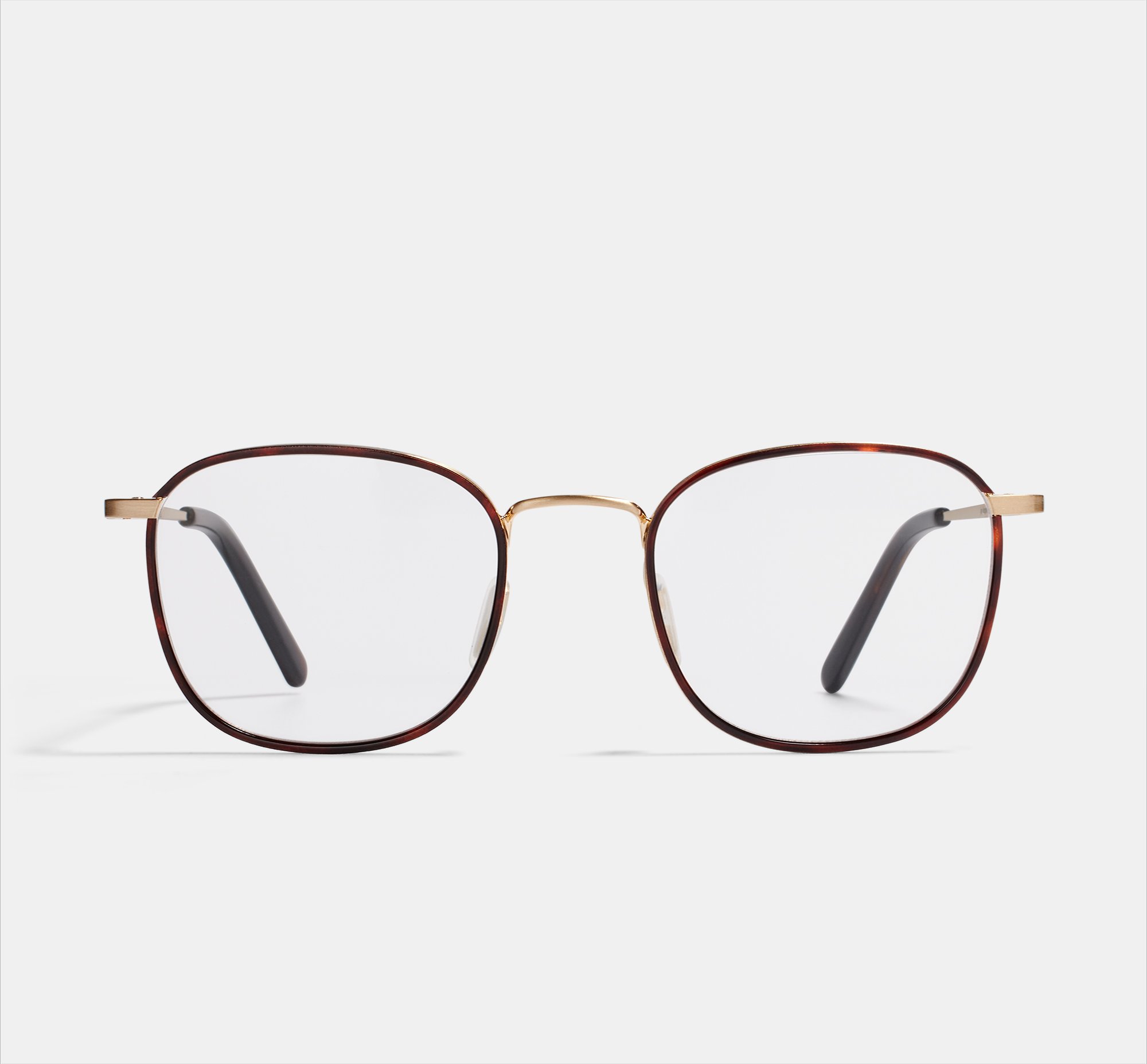 Jay Large Windsor Rim Tigerwood Square Metal Glasses Ace And Tate
